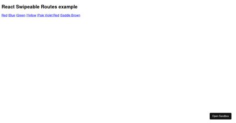 React Swipeable Routes Codesandbox