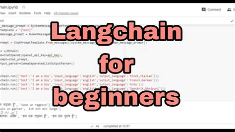 Langchain Tutorial For Beginners Youtube