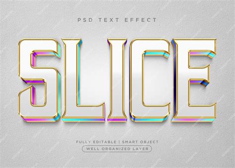 Premium Psd 3d Style Slice Text Effect