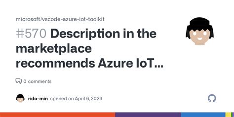 Description In The Marketplace Recommends Azure Iot Tools · Issue 570