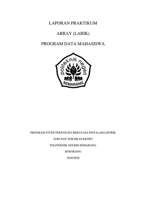 SOLUTION Laporan Praktikum Algoritma Pemrograman Array Larik Studypool