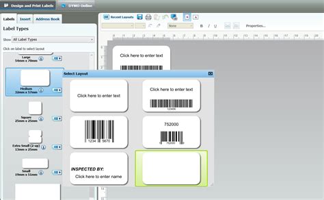 Using The Dymo Label Software