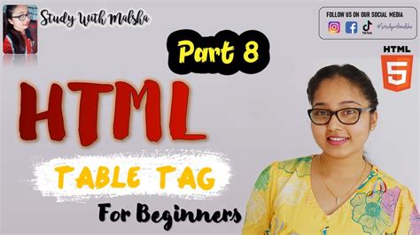 Html Tutorials For Beginners In Sinhala Html Table Tag 😱 Lesson 08
