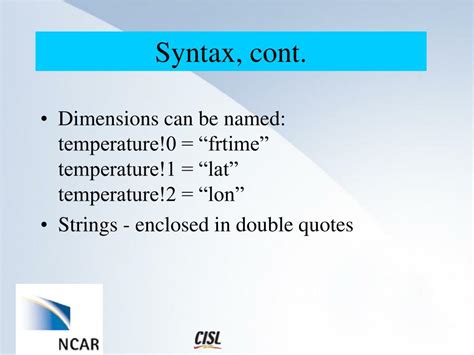 ppt ncar command language ncl powerpoint presentation free