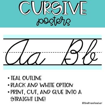 Cursive Posters By Onebraveteacher TPT