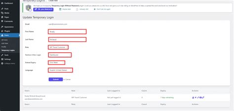 How To Create Wordpress Temporary Login Without Password Wp Travel