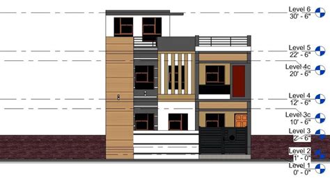 Front Elevation House Design Revit File