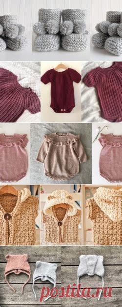 Вязание для новорожденных и малышей спицами и крючком схемы и описан ДЕТИ пинетки носочки