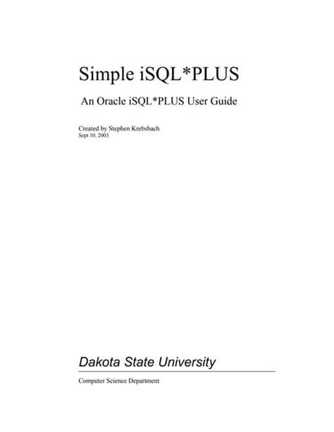 Isqlplus Command Pdf