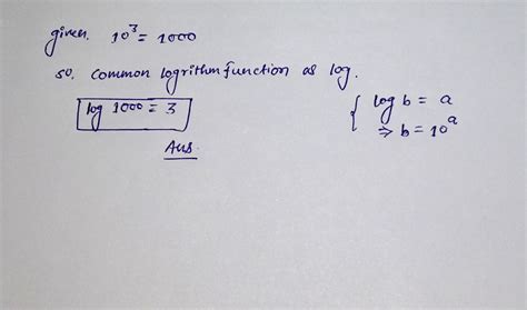[solved] Write The Exponential Equation As A Common Logarithmic