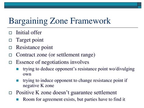 Ppt Bargaining Zone Framework Powerpoint Presentation Free Download