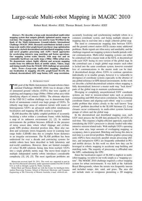 pdf large scale multi robot mapping in magic 2010