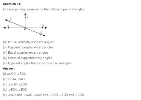 NCERT Solutions For Class Maths Chapter Lines And Angles