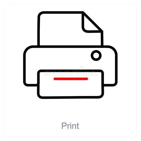 Print And Document Icon Concept Stock Illustration Illustration Of