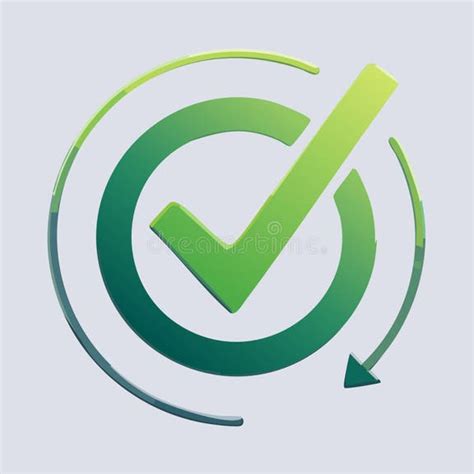 Continuous Quality Approval Icon With Green Checkmark Stock Image