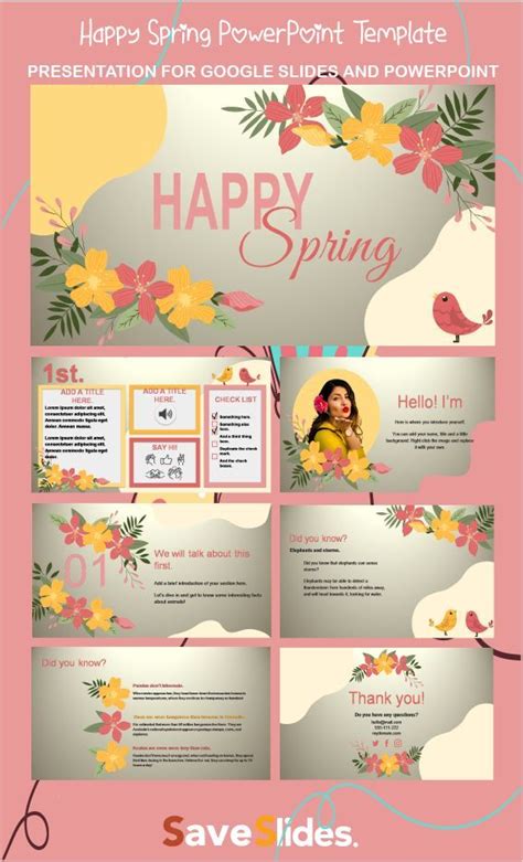 happy spring powerpoint template spring powerpoint happy spring