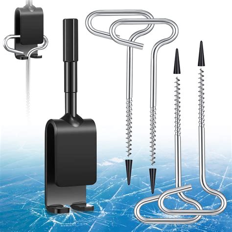 Universal Ice Anchor Tool Kit Drill Adapter Fishing Shelter Stake Auger Tools Screws For