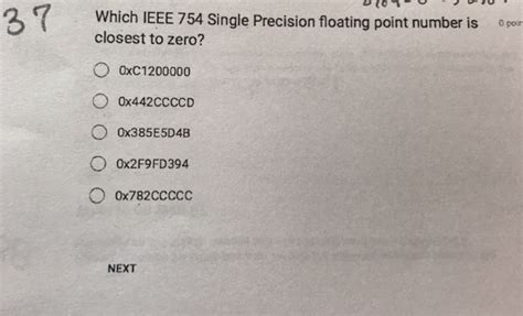 solved which ieee 754 single precision floating point number