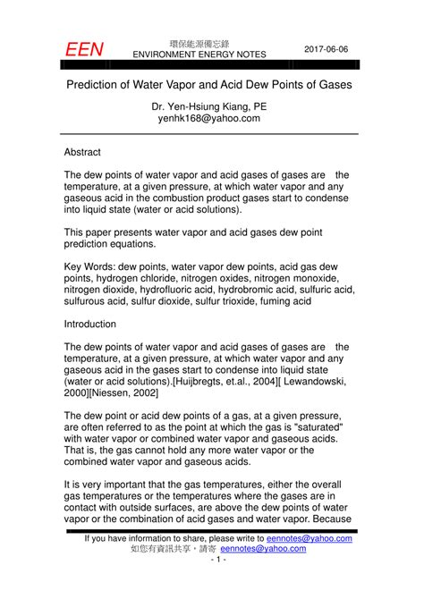 pdf predicting dewpoints of acid gases