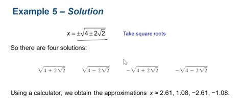 Solved Example 5 A Fourth Degree Equation Of Quadratic Type