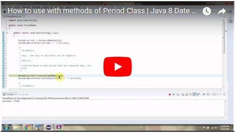 Java Ee How To Use With Methods Of Period Class Java 8 Date And Time