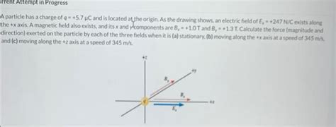 solved rrent attempt in progress a particle has a charge of