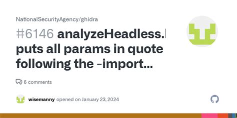 Analyzeheadlessbat Puts All Params In Quote Following The Import One