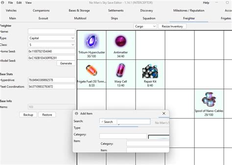 Add Change Item Issue Goatfungus NMSSaveEditor GitHub