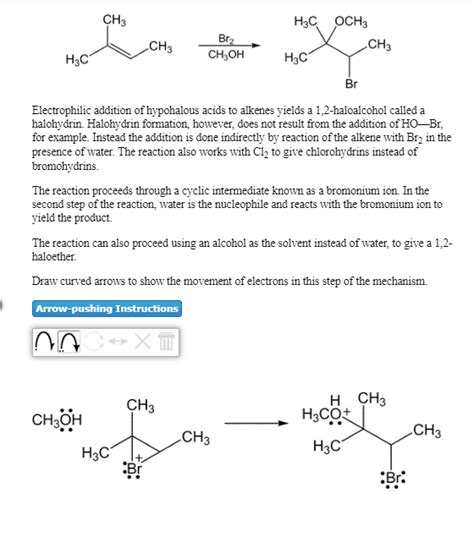 Solved CH3 HaC OH Br CH3Z- CH3 Нас H20 H3C Electrophilic | Chegg.com