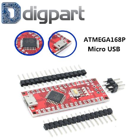 Jual Arduino Nano Micro USB V3 V3 0 ATMEGA168P Merah CH340 USB Driver 16Mhz Shopee Indonesia