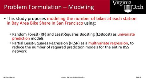 Modeling Bike Availability In A Bike Sharing System Using Machine Learning Hesham Rakha Ph D