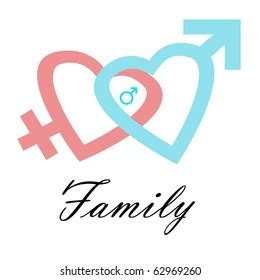 Sex Symbols Intertwined Pink Blue Illustration Stock Illustration 62969260 Shutterstock