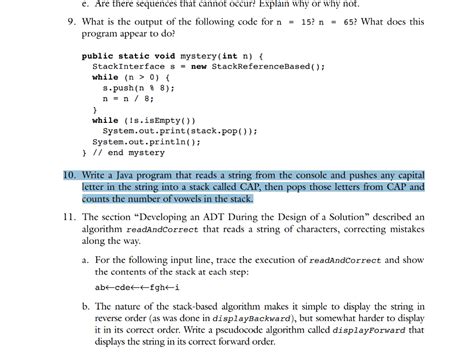 Solved Write A Java Program That Reads A String From The Chegg Com