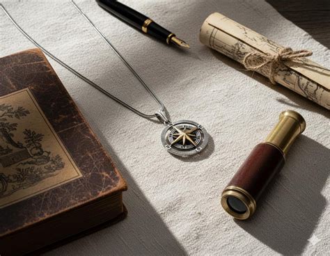 Double Sided Compass Necklace Handcrafted Compass Necklacenavigate Lifes Journeyfind Your