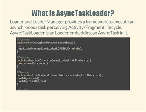 Effective Asynctaskloader Speaker Deck