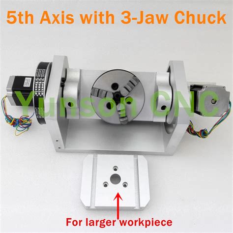 CNC Th Axis Rotary Axis With K Jaw Clamp Chuck For Mini CNC Router