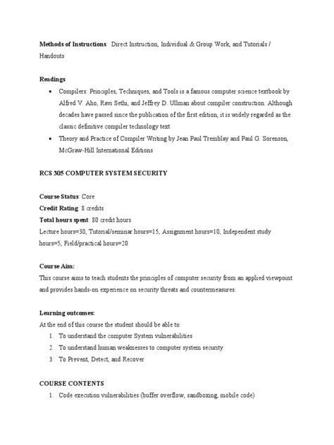 Rcs 322 Computer System Security Pdf Cryptography Computer Security
