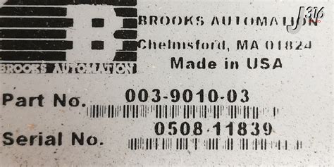 24881 Brooks Automation Vacuum Cassette Elevator 002 1100 10 001 1957 02 001 9093 01