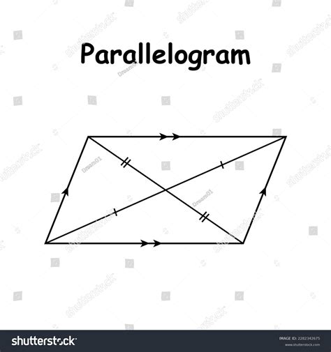 Properties Parallelogram Geometry Area Perimeter Parallelogram Stock Vector Royalty Free