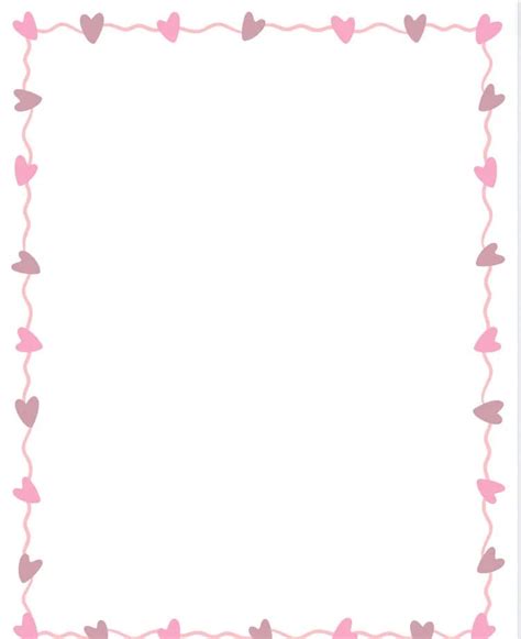 Printable Heart Border Printablelib