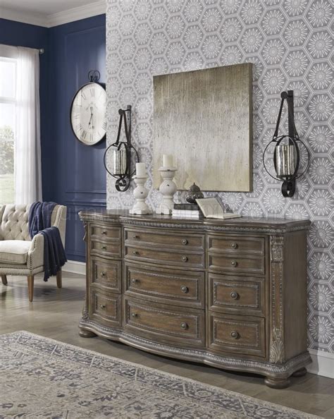Charmond Bedroom 5pc Set B803 In Dark Brown By Ashley Woptions