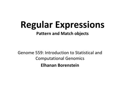 Ppt Master Regular Expressions Pattern Matching In Python Powerpoint Presentation Id4859547