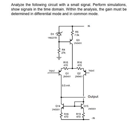 Solved Analyze The Following Circuit With A Small Signal Chegg