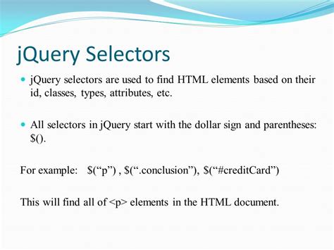 Javascript Library What Is Jquery Jquery Is A Lightweight Javascript