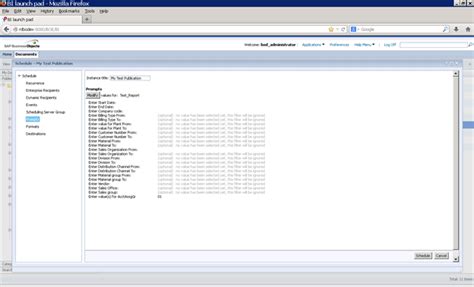 Create Publication To Schedule Webi Report To Dyna Sap Community
