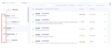 Configuring Code Patterns Codacy Docs Configuring Code Patterns Codacy Docs