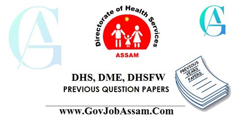 Dhs Dme Previous Year Question Papers Pdf Download Govjobassamcom