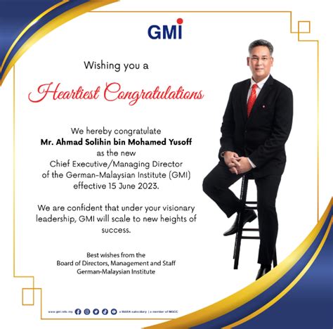 Welcoming New Chief Executivemanaging Director Mr Ahmad Solihin Bin