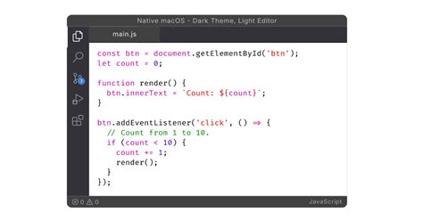native macos by dsoloha vs code themes