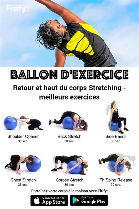 Ballon Dexercice Retour Et Haut Du Corps Stretching Meilleurs Exercices Ensemble Détirements